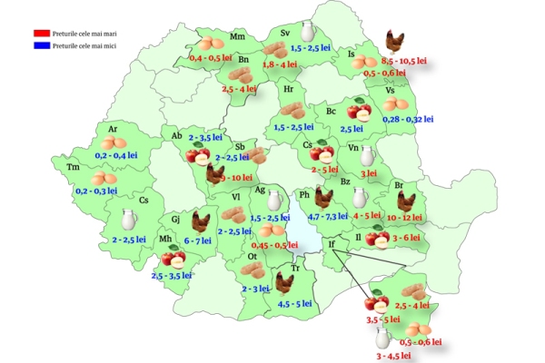 HARTA ALIMENTELOR. Unde se gaseste cea mai ieftina mancare si cum au ...